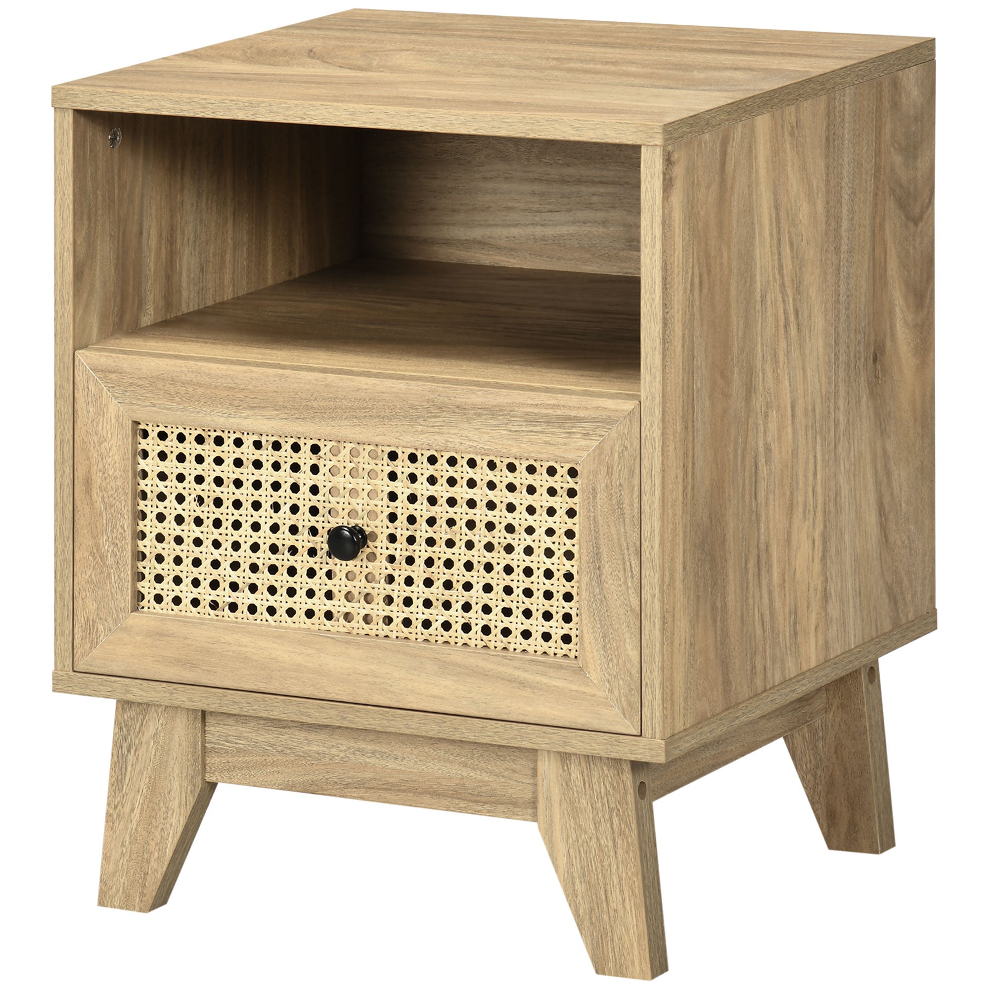 HOMCOM Table de chevet table de nuit meuble de rangement avec tiroir ...